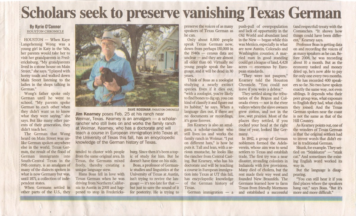 Texas German Dialect project